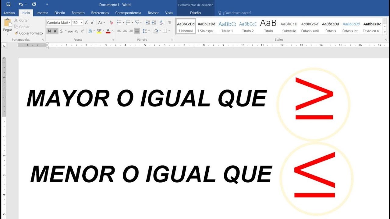 Signo de Mayor o Menor Que (>